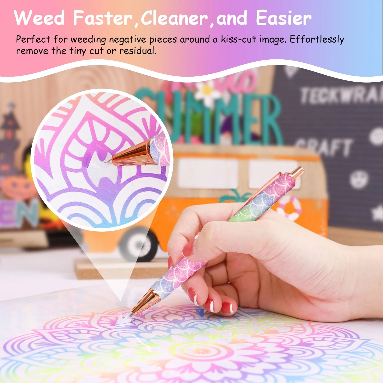 Pel pen Rainbow Mermaid - Plotterfolie.nl